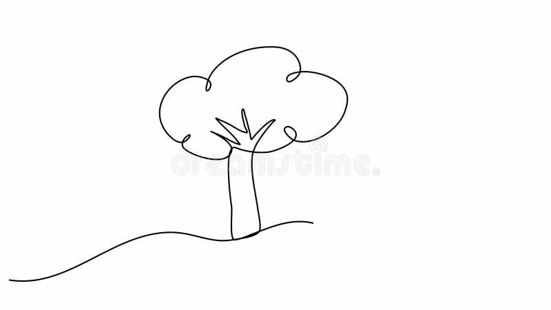 Dog. One Line Drawing Animation. Video Clip with Alpha Channel. Stock ...