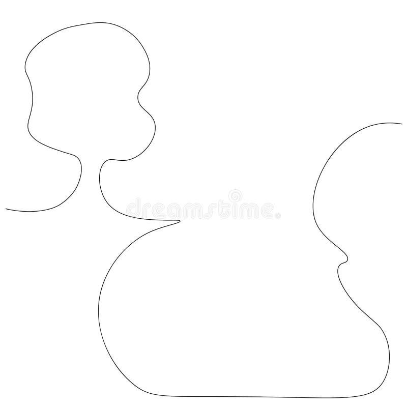 Tree One Line Drawing Vector Illustration Stock Vector - Illustration ...