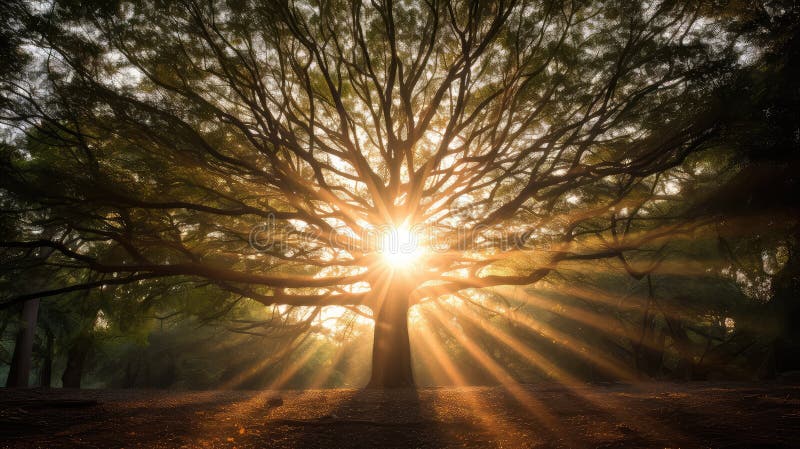 Tree oval starburst stock photo. Image of perfect, oval - 318060450