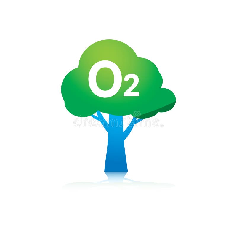 Oxygen Tree stock vector. Illustration of icon, dioxide - 32204744