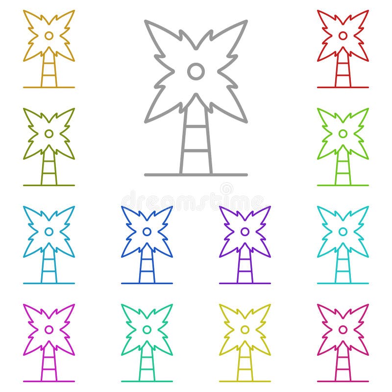 Tree Palm Icon Simple Thin Line Outline Vector Of Trees Icons For Ui And Ux Website Or