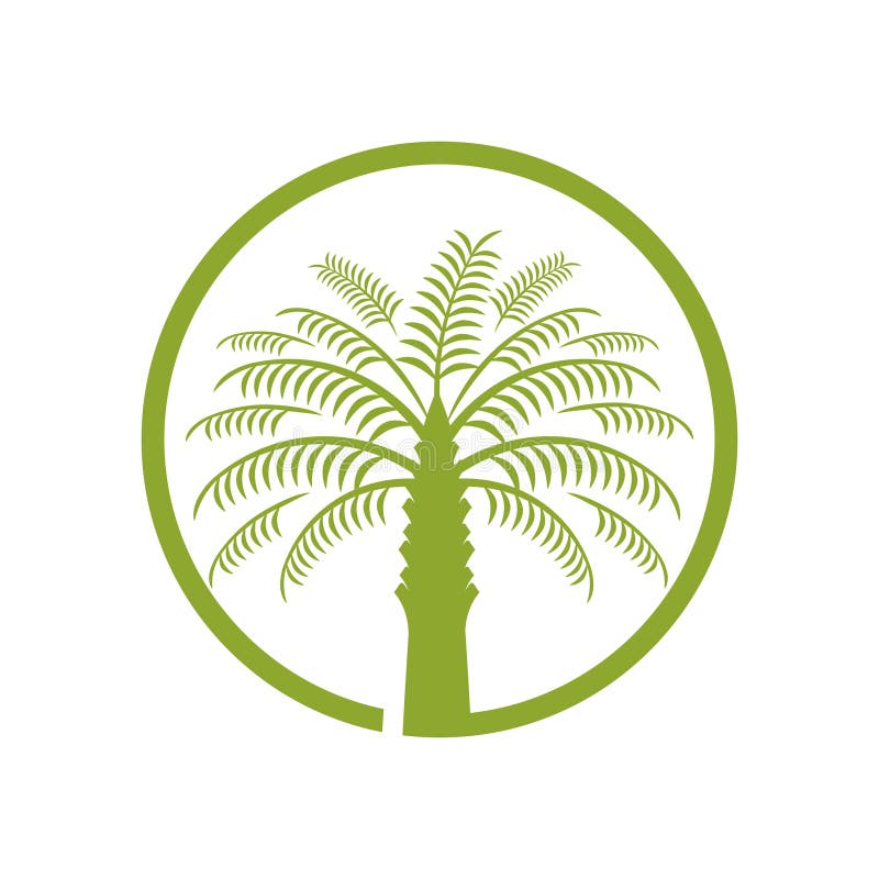 Tree Palm Oil Illustration Design Template Stock Vector - Illustration ...