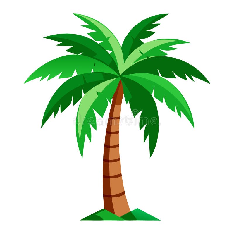 A Palm Tree Vector Illustration Stock Illustration - Illustration of ...