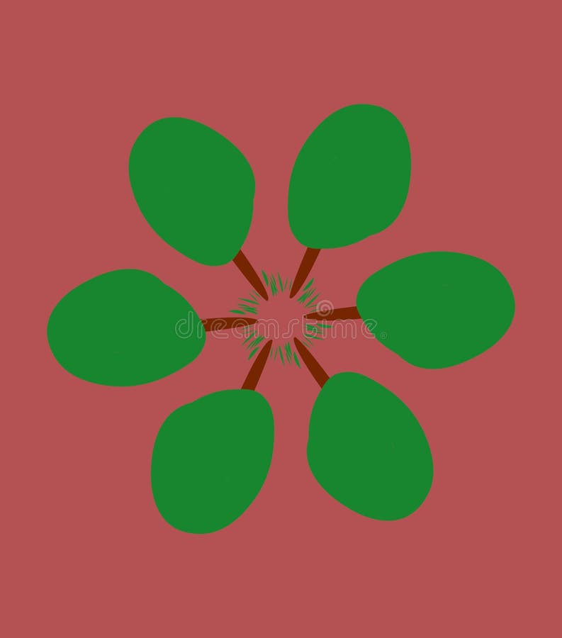 Tree Pattern. Nature Illustration Stock Illustration - Illustration of ...