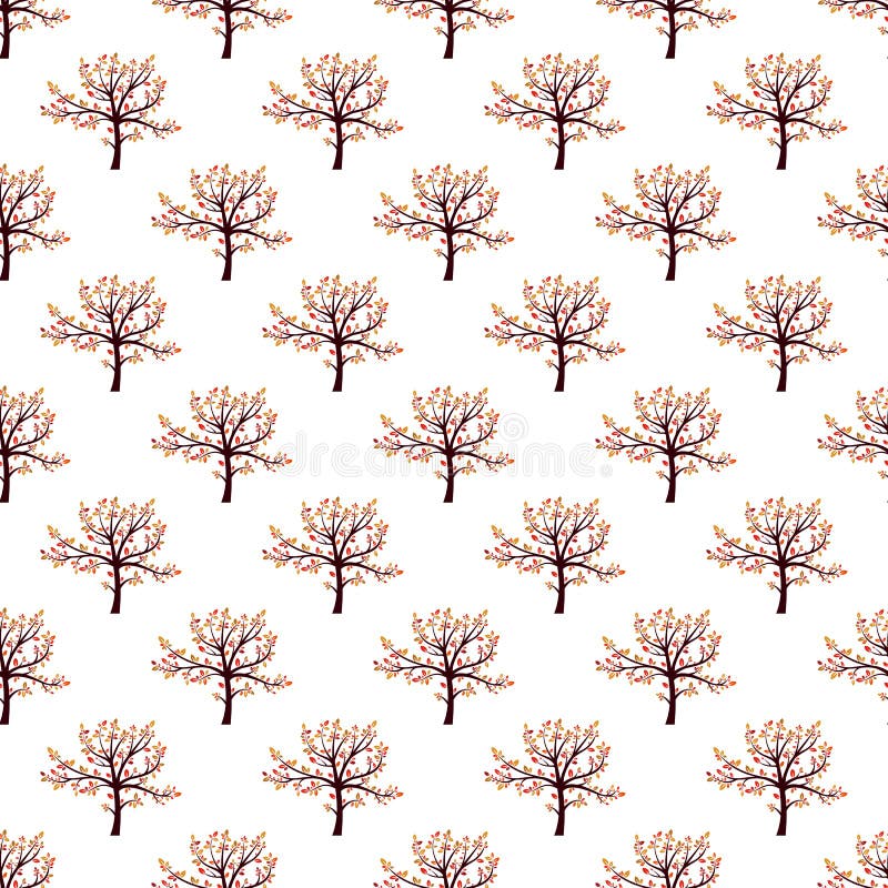 Tree pattern seamless stock illustration. Illustration of branch ...