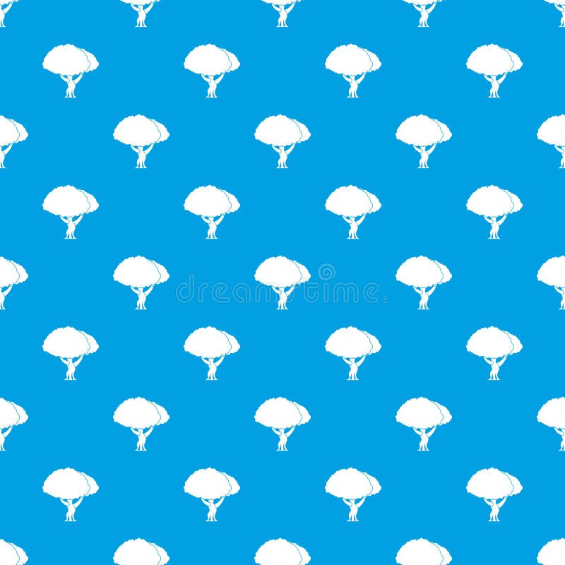 Tree pattern seamless blue stock vector. Illustration of park - 97985730