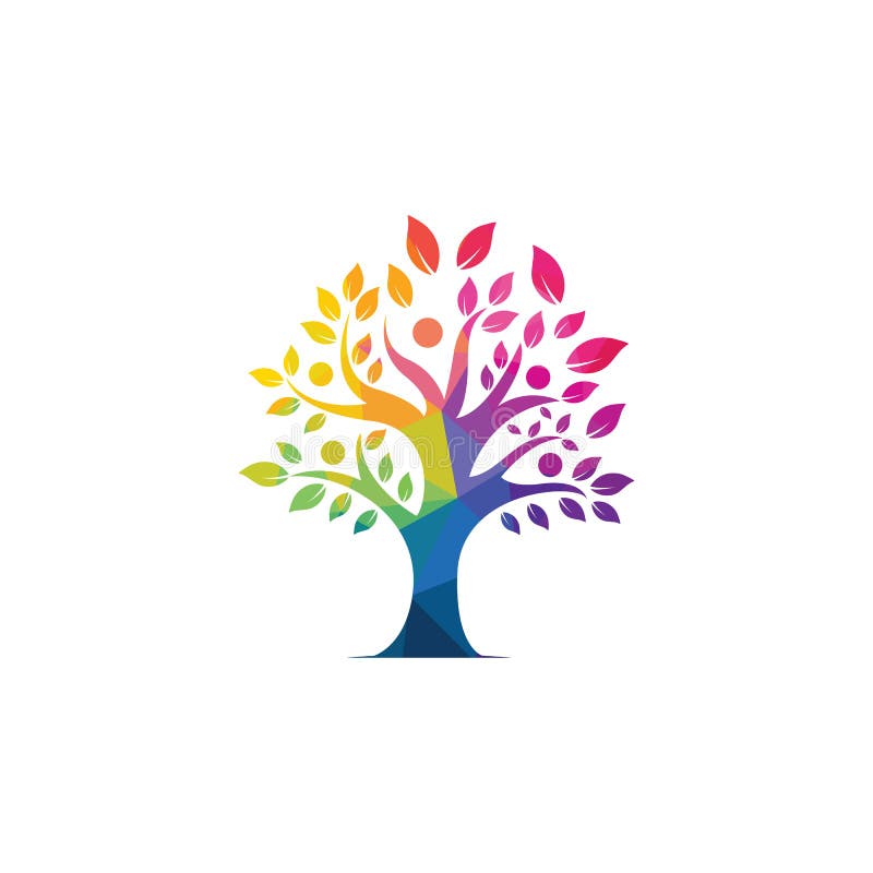 Tree People Logo. Healthy People Logo Design Stock Vector ...