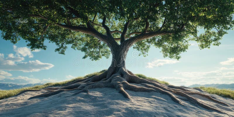 Tree Perched on Rocky Outcropping Stock Image - Image of formations ...