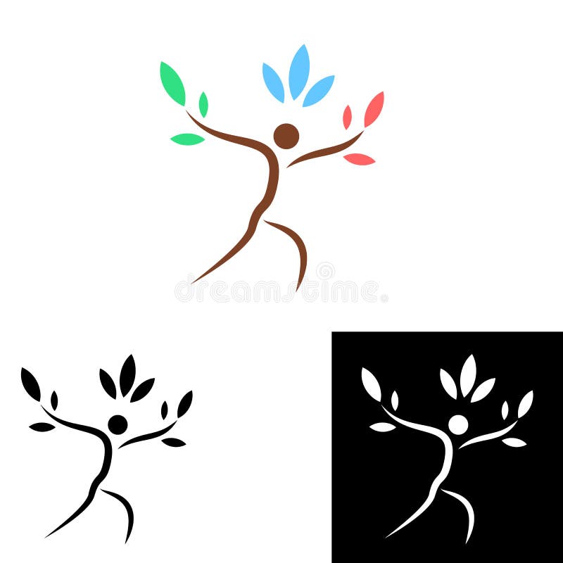 Tree person logo design stock vector. Illustration of growth - 74448152
