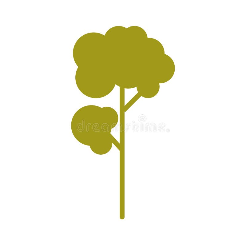 Tree pictogram icon image stock vector. Illustration of foliage - 79388737
