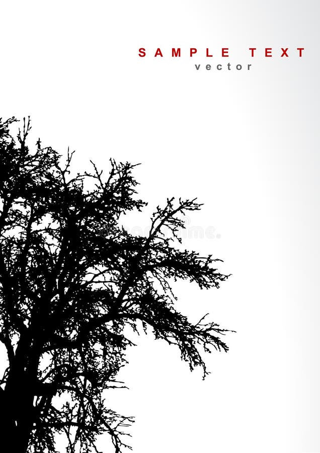 Tree with Place for Text. Vector Stock Vector - Illustration of artwork ...