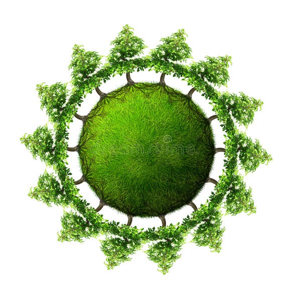 Tree planet stock illustration. Illustration of drawing - 11022343