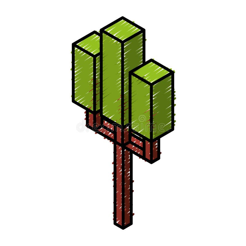 Tree plant isometric icon stock vector. Illustration of graphic - 91895882