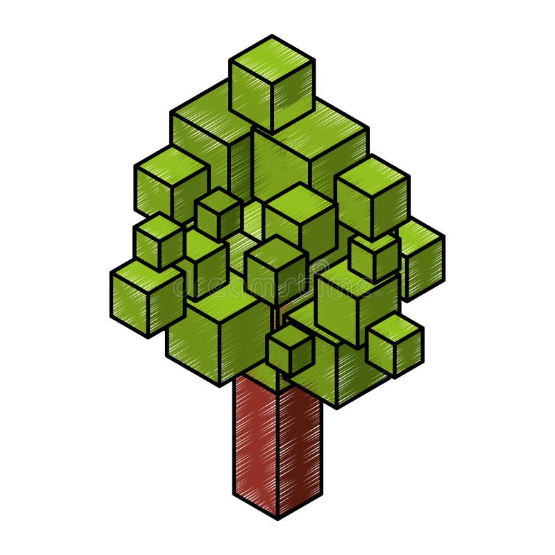 Tree plant isometric icon stock vector. Illustration of wood - 91895916