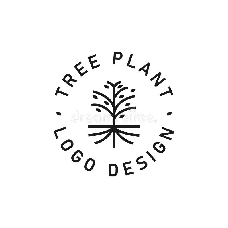 Tree Plant Logo Design Template Stock Vector - Illustration of design ...