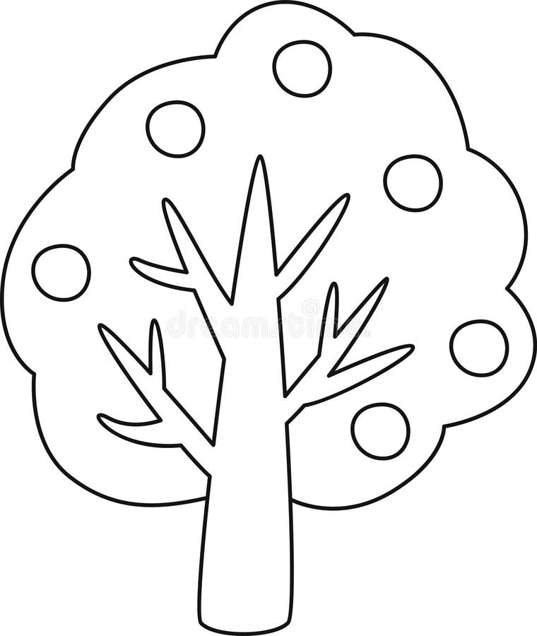 Tree Plant Outline stock illustration. Illustration of garden - 300414711