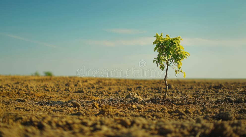 A Tree Planted in Soil for Reforestation, Symbolizing Hope for Future ...