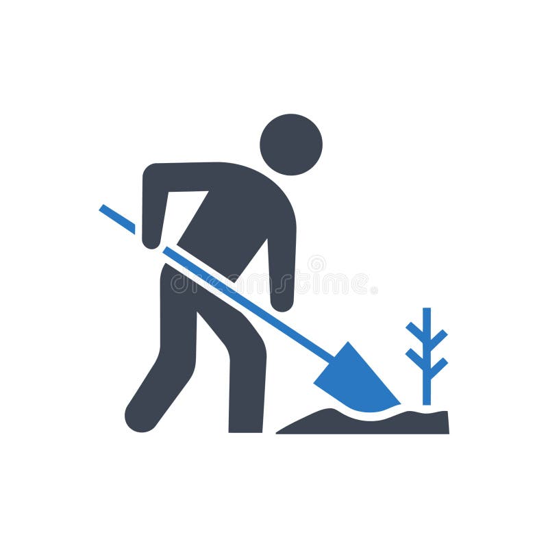 Tree Planting Conservation Icon Stock Vector - Illustration of ...