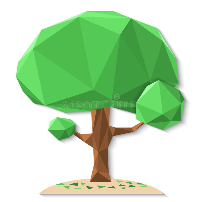 Tree polygon stock vector. Illustration of brochure, concept - 76591053