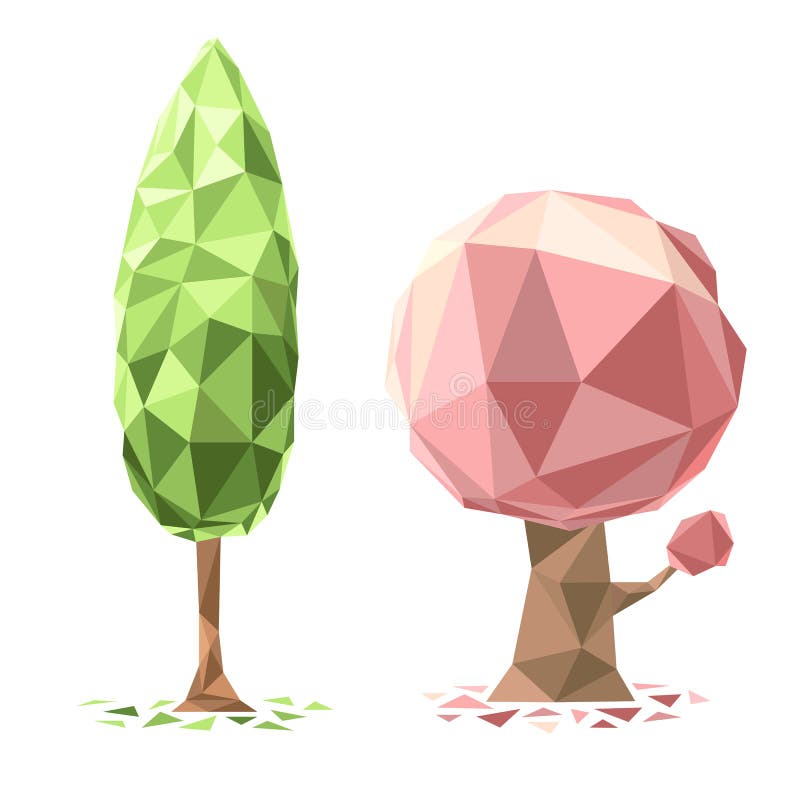 Tree polygon stock vector. Illustration of inspiration - 76591095