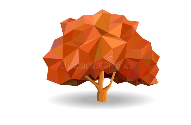 Tree polygon vector stock vector. Illustration of garden - 237750218
