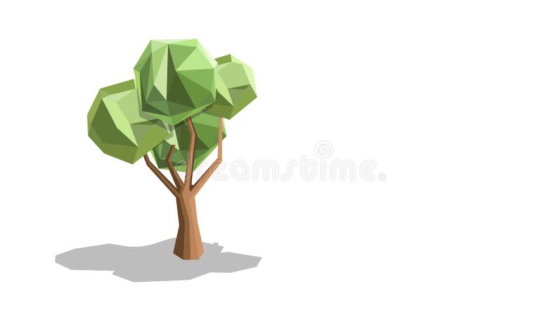 Tree polygon vector icon stock vector. Illustration of garden - 242730924