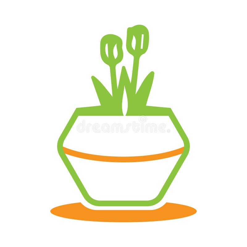 Tree, Pot, Plant, Plant in a Pot Icon Stock Vector - Illustration of ...