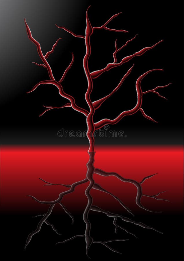 Tree of power stock vector. Illustration of heavenly, graphic - 7957662