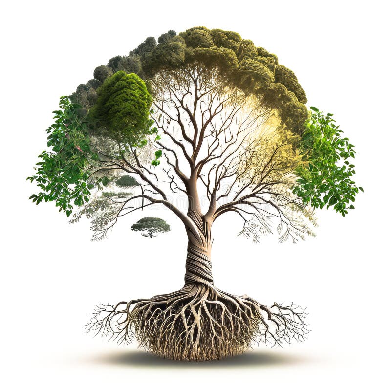 Roots Showing Tree Stock Illustrations – 131 Roots Showing Tree Stock ...