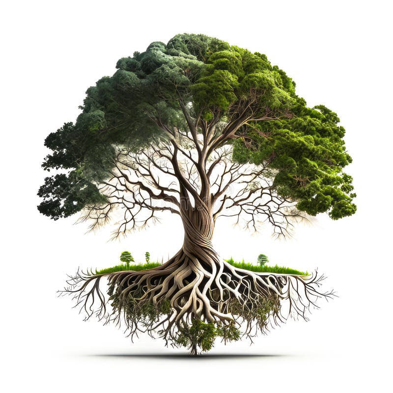 Roots Showing Tree Stock Illustrations – 131 Roots Showing Tree Stock ...