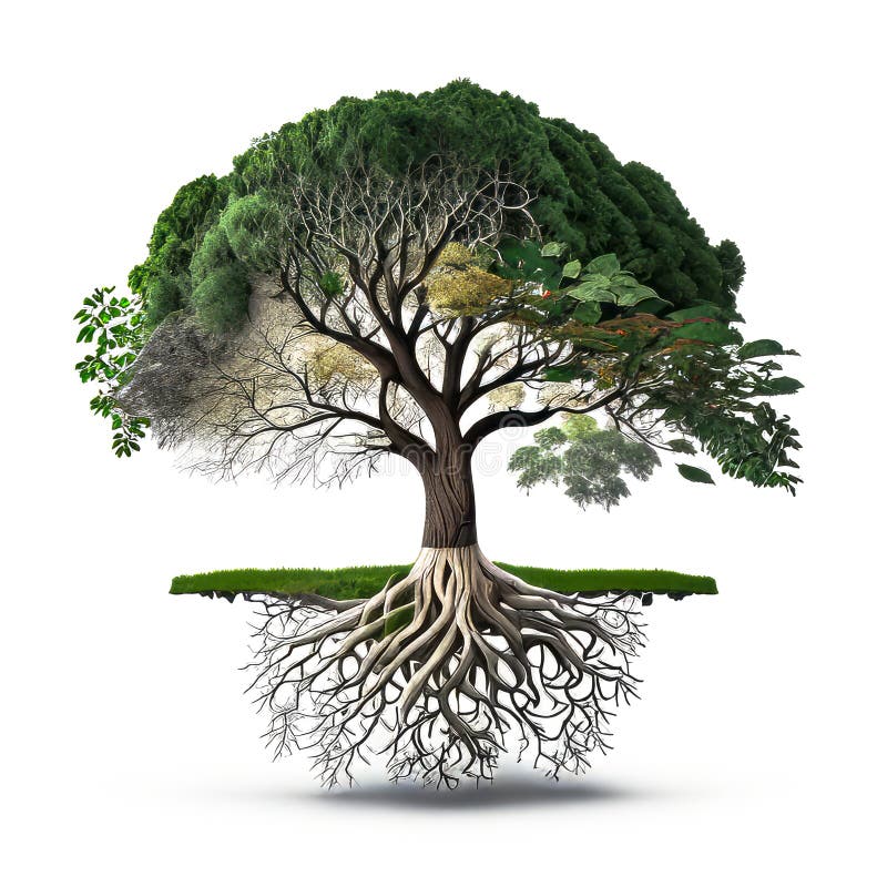 Roots Showing Tree Stock Illustrations – 131 Roots Showing Tree Stock ...