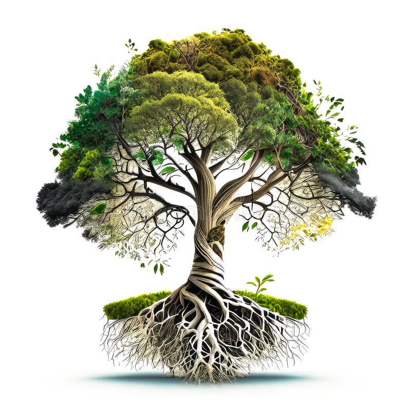 Soil Showing Tree Roots Stock Illustrations – 92 Soil Showing Tree ...