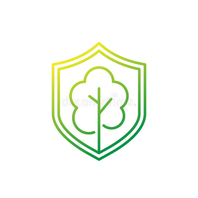 Tree with Protection Ring Over White Stock Illustration - Illustration ...