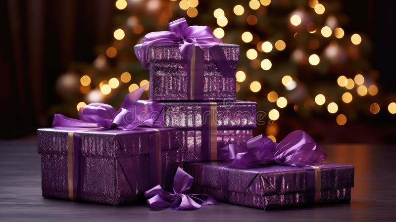 Tree purple foil stock illustration. Illustration of shapes - 313658081