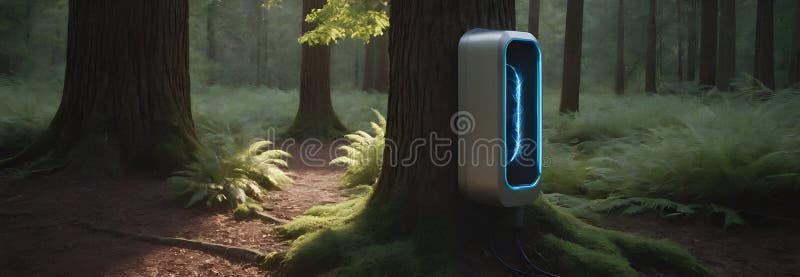 A Tree in a Quiet Forest Serves As a Natural Electric Charging Hub ...