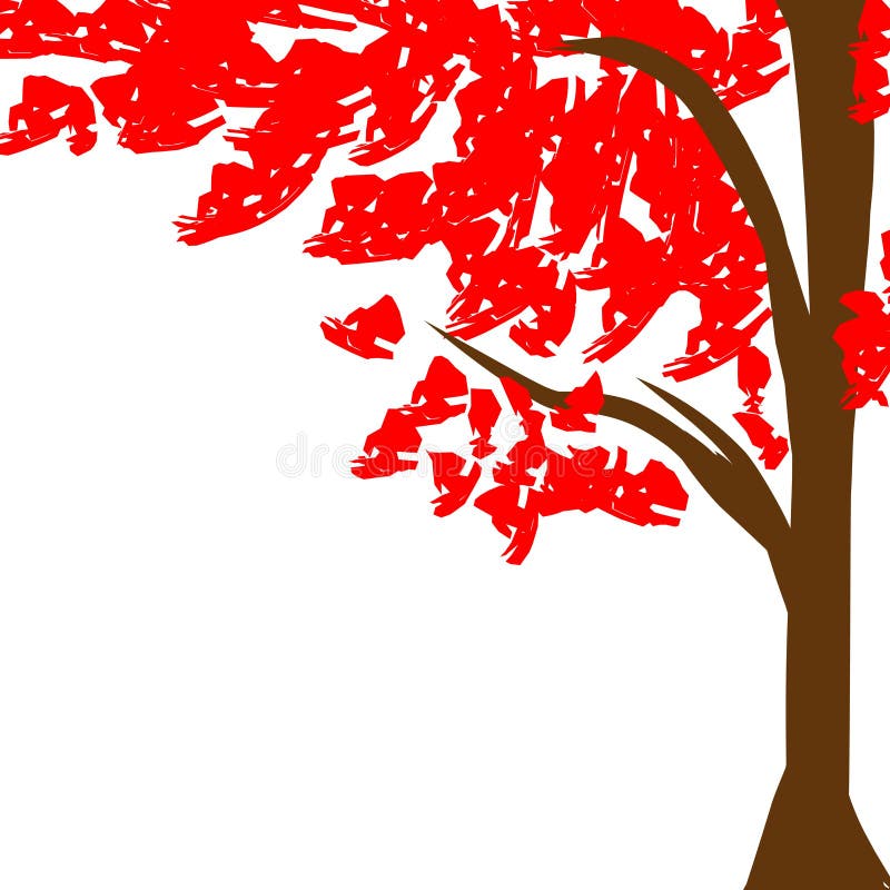 Tree red stock illustration. Illustration of nature - 143009047