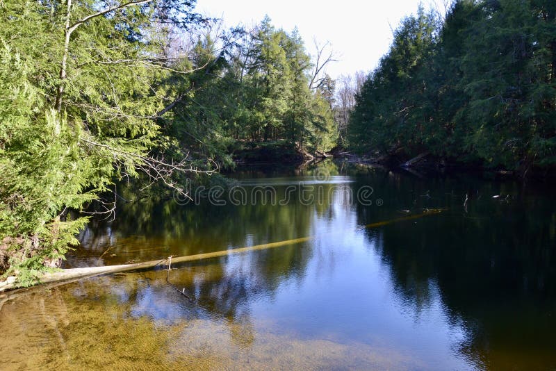 Tree Reflections Across Lake Along Hiking Trail at Copeland Forest ...
