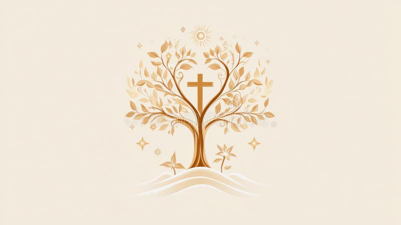 Tree Religious Cross Symbolizing Faith Growth Stock Photos - Free ...