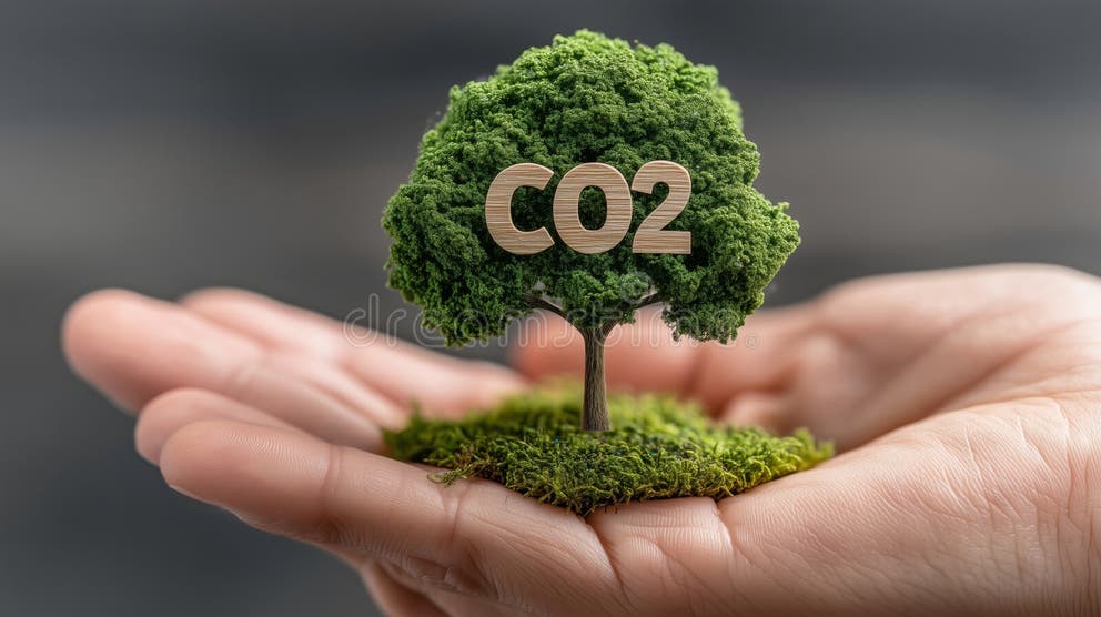 Tree Representing Carbon Dioxide Cycle Stock Illustration ...