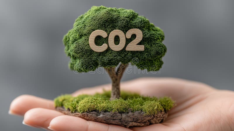 Tree Representing Carbon Dioxide Reduction Stock Illustration ...