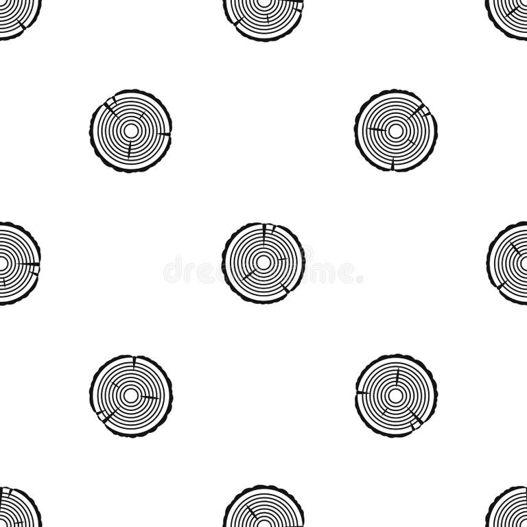 Tree Ring Pattern Seamless Black Stock Vector - Illustration of forest ...