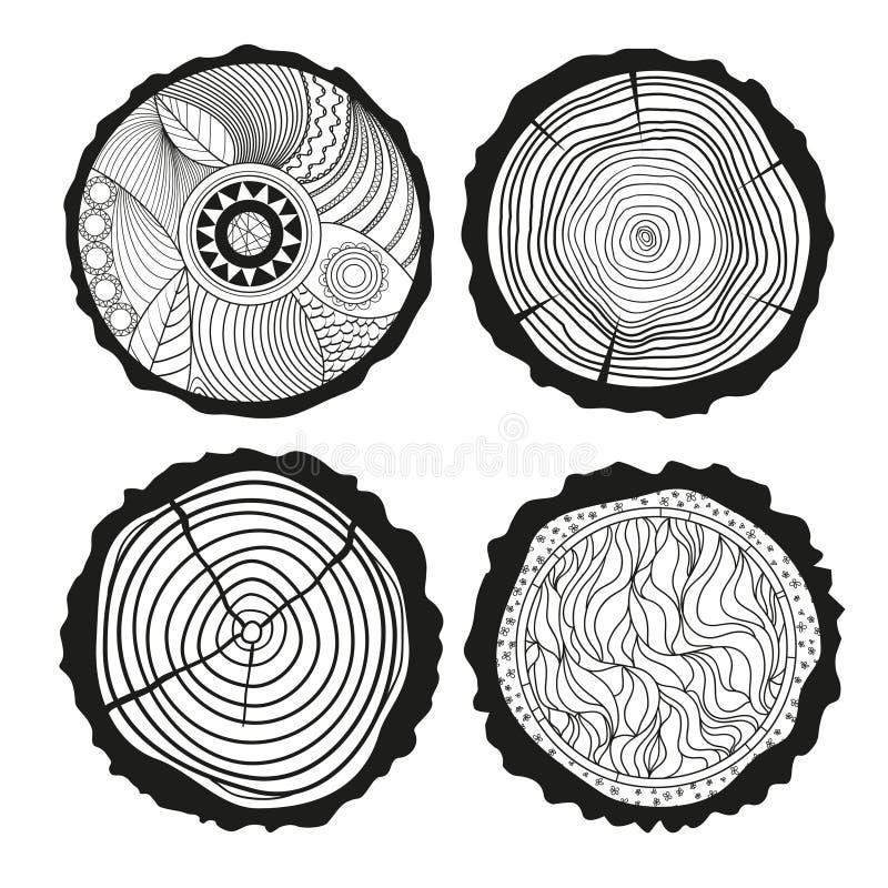 Vector Conceptual Background Tree Rings Stock Illustrations – 515 ...