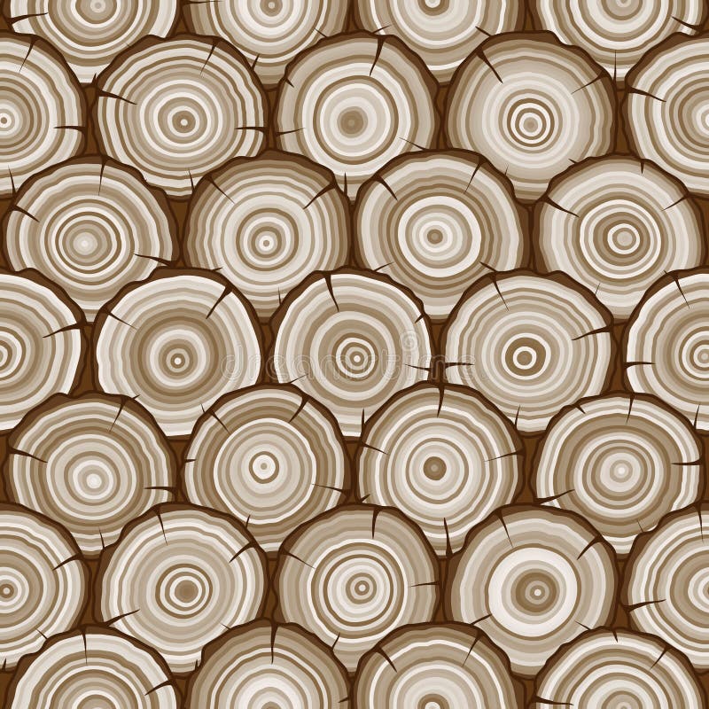 Tree Rings Seamless Pattern Stock Vector - Illustration of ring, annual ...