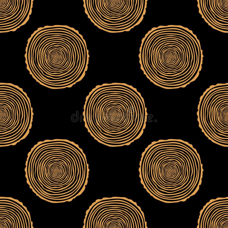 Tree Rings Seamless Vector Pattern Stock Vector - Illustration of repeatable, cross: 82993031