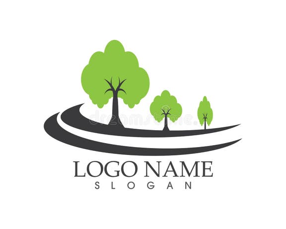 Tree road icon sign logo stock vector. Illustration of earth - 127769351