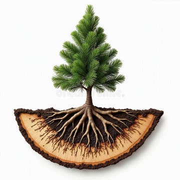 Tree Root Cross Section Stock Illustrations – 151 Tree Root Cross ...