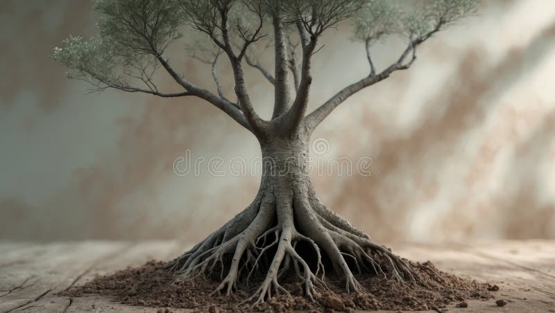 A Tree Root is Growing Out of the Ground Stock Photo - Image of root ...