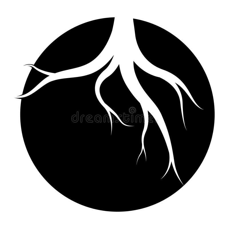 Tree root icon template stock illustration. Illustration of abstract ...