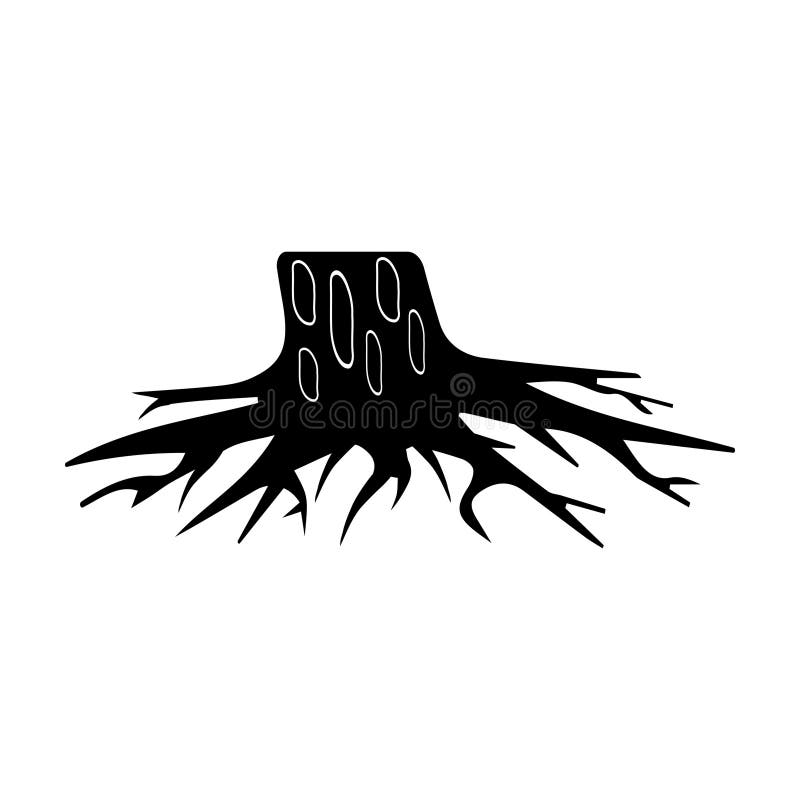 Tree root icon stock vector. Illustration of vector - 324439520