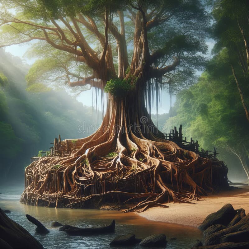 Tree Root Island the Island is Formed from the Exposed and Inte Stock ...